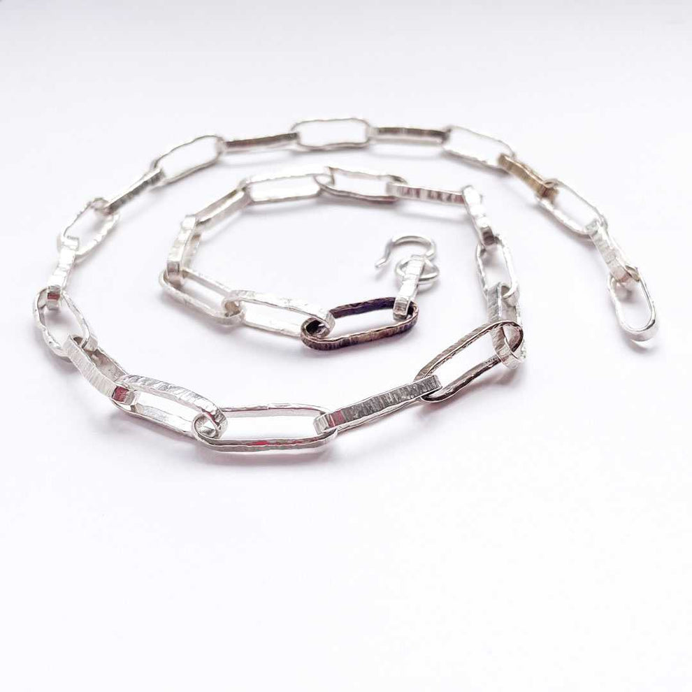 Handmade Paperclip Chain Necklace | Sterling Silver, Custom Sizes ...