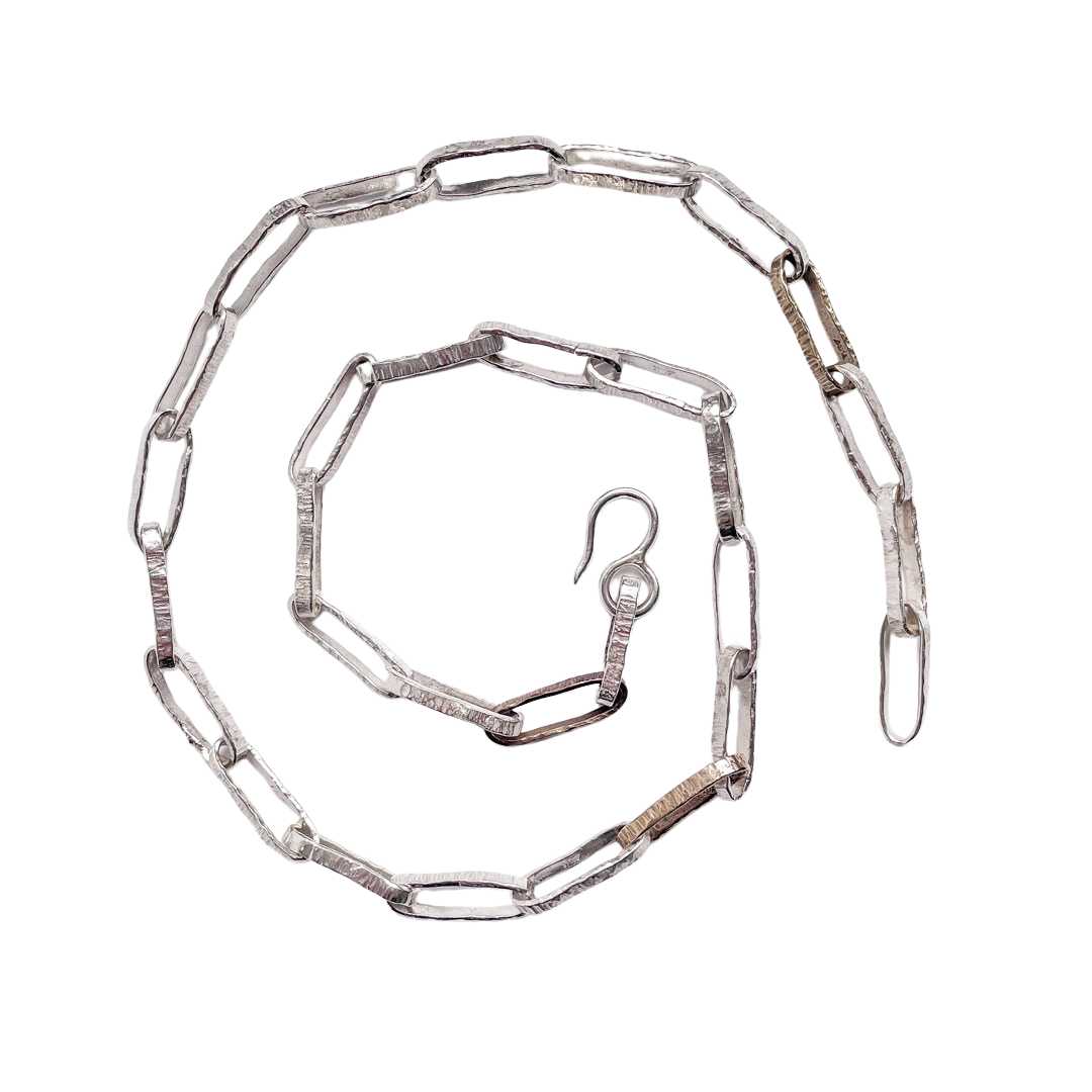 Handmade Paperclip Chain Necklace | Sterling Silver, Custom Sizes ...